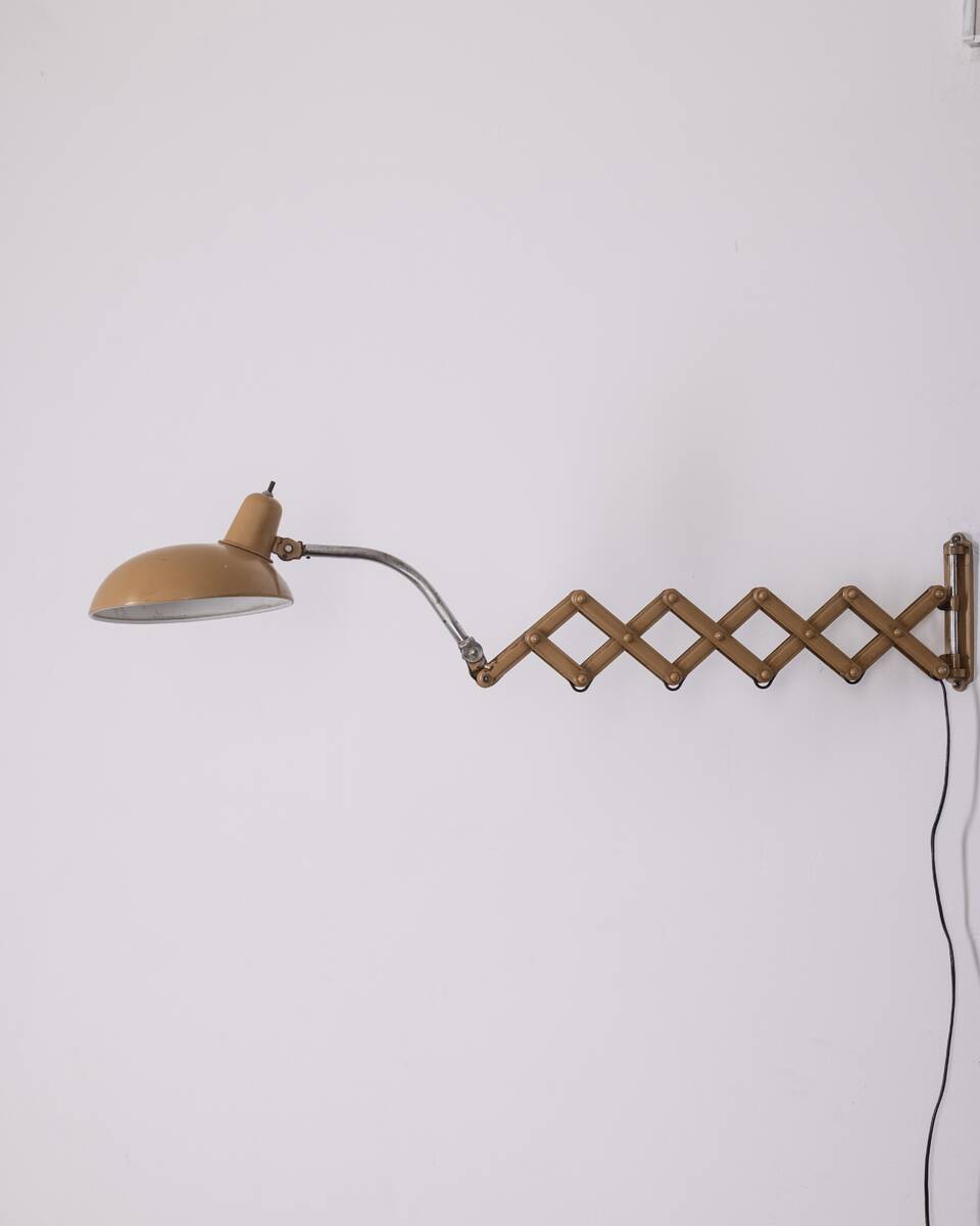 Vintage metal pantograph wall lamp, 1960s design | Selency