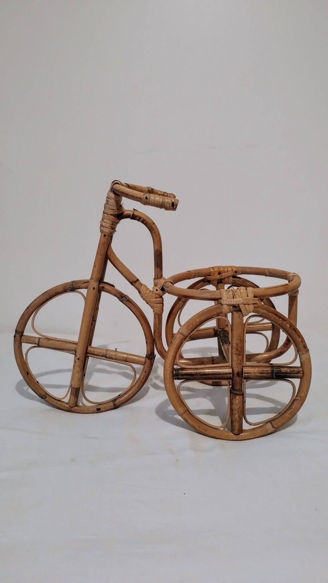 Rattan and bamboo plant bike | Selency
