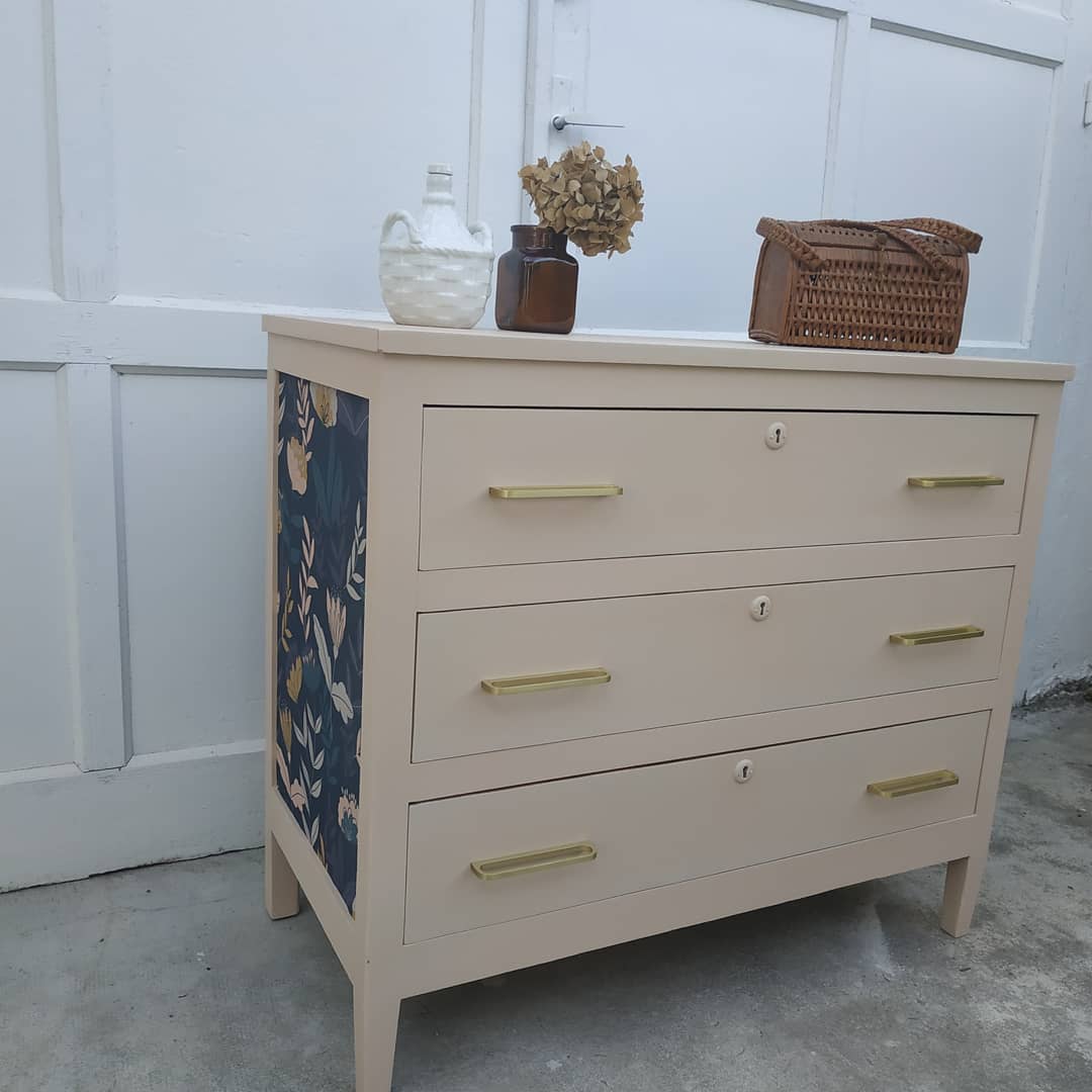 Commode vintage rose poudré | Selency