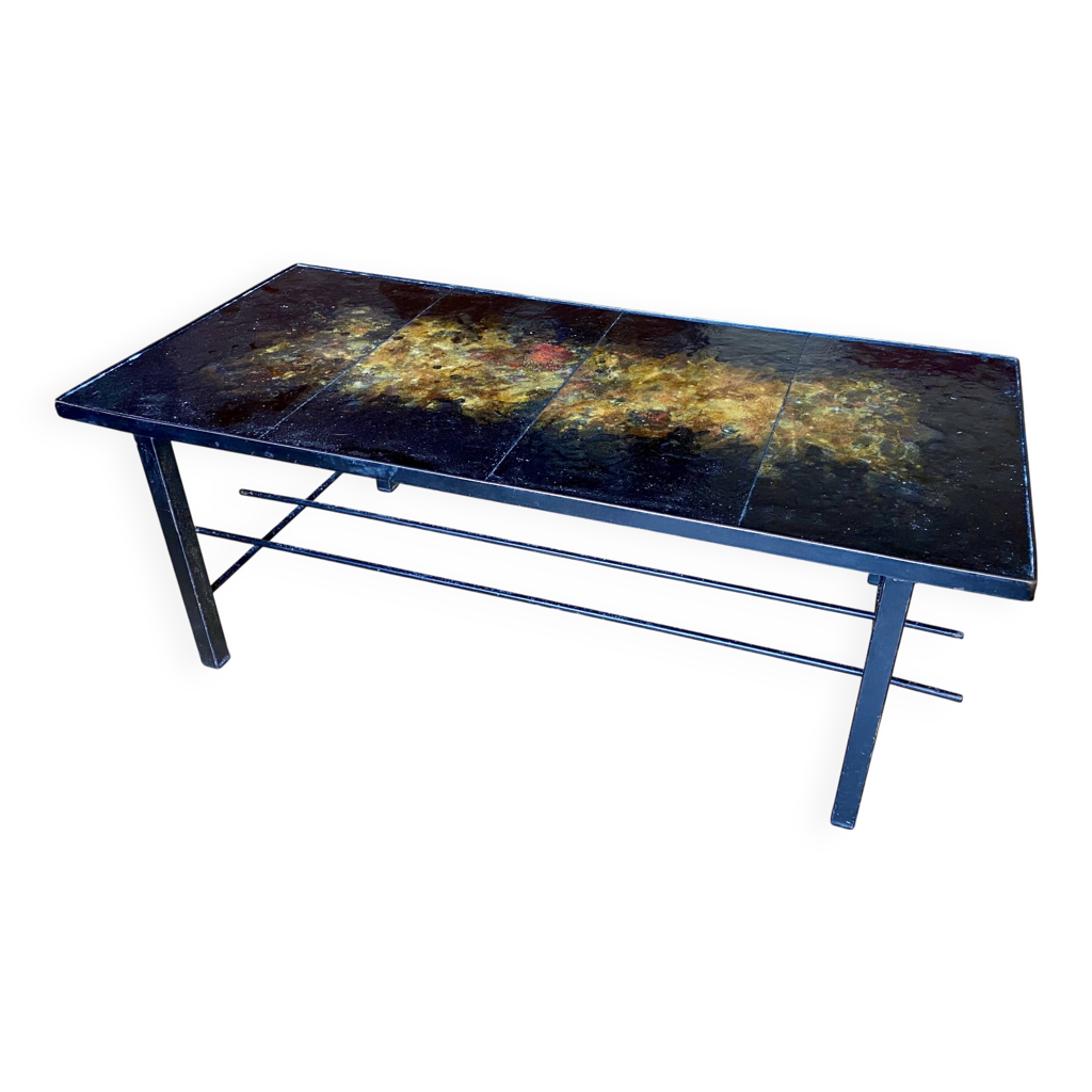 Table basse métal et lave | Selency