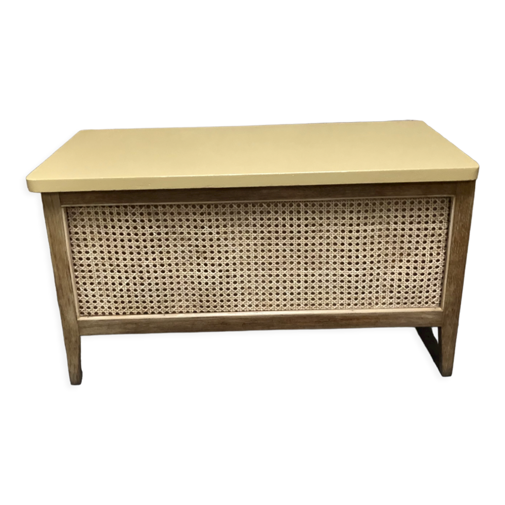 Coffre rangement vintage cannage | Selency
