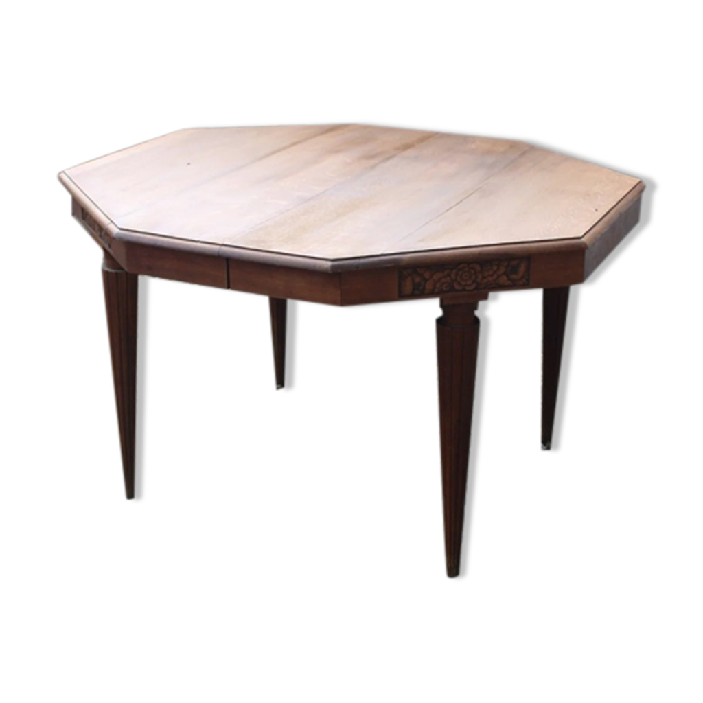 Table à manger art déco de forme octogonale | Selency
