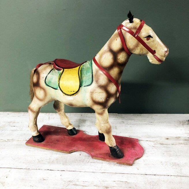 Jouet ancien cheval pommelé | Selency