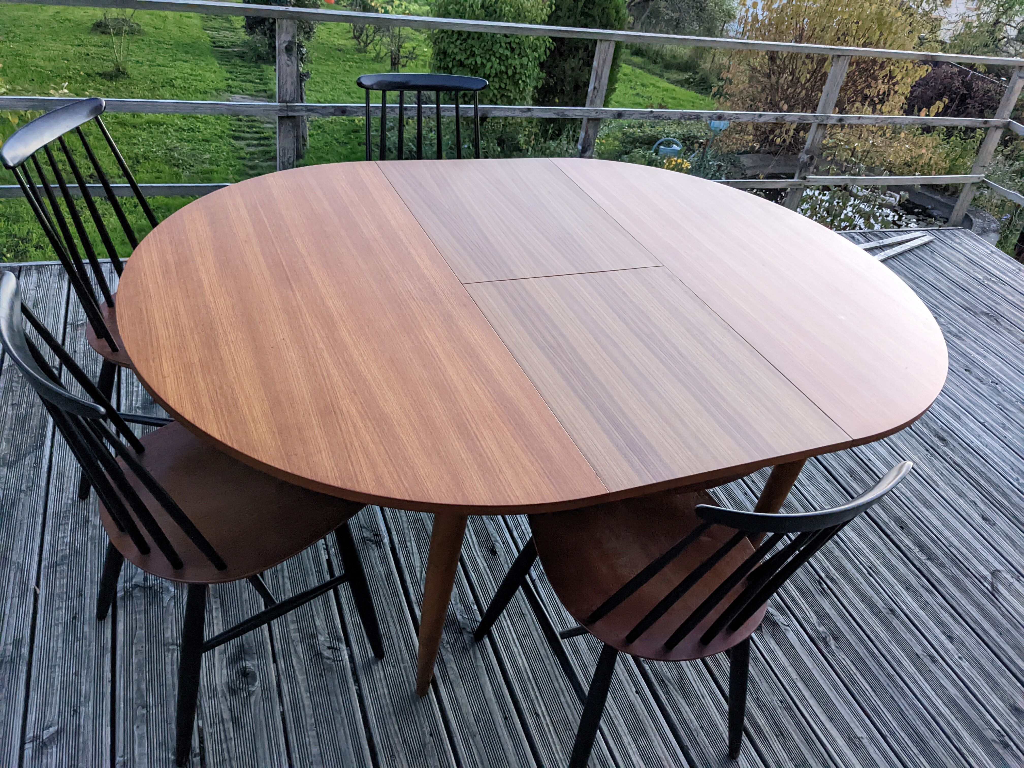 Table scandinave en teck extensible à rallonge intégrée | Selency