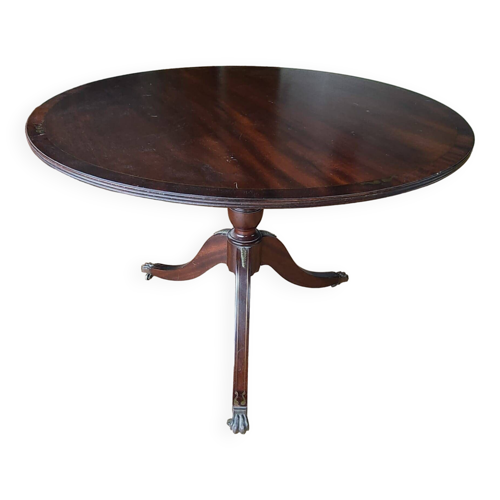 Table ronde empire pliable, griffe de lion | Selency