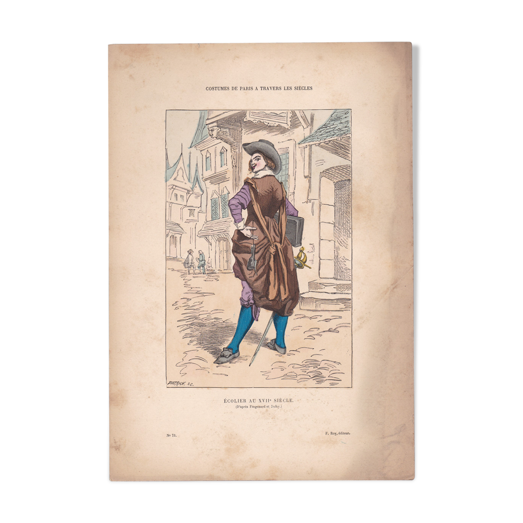 Une illustration , une image d'époque editeur f . roy costumes de paris ...