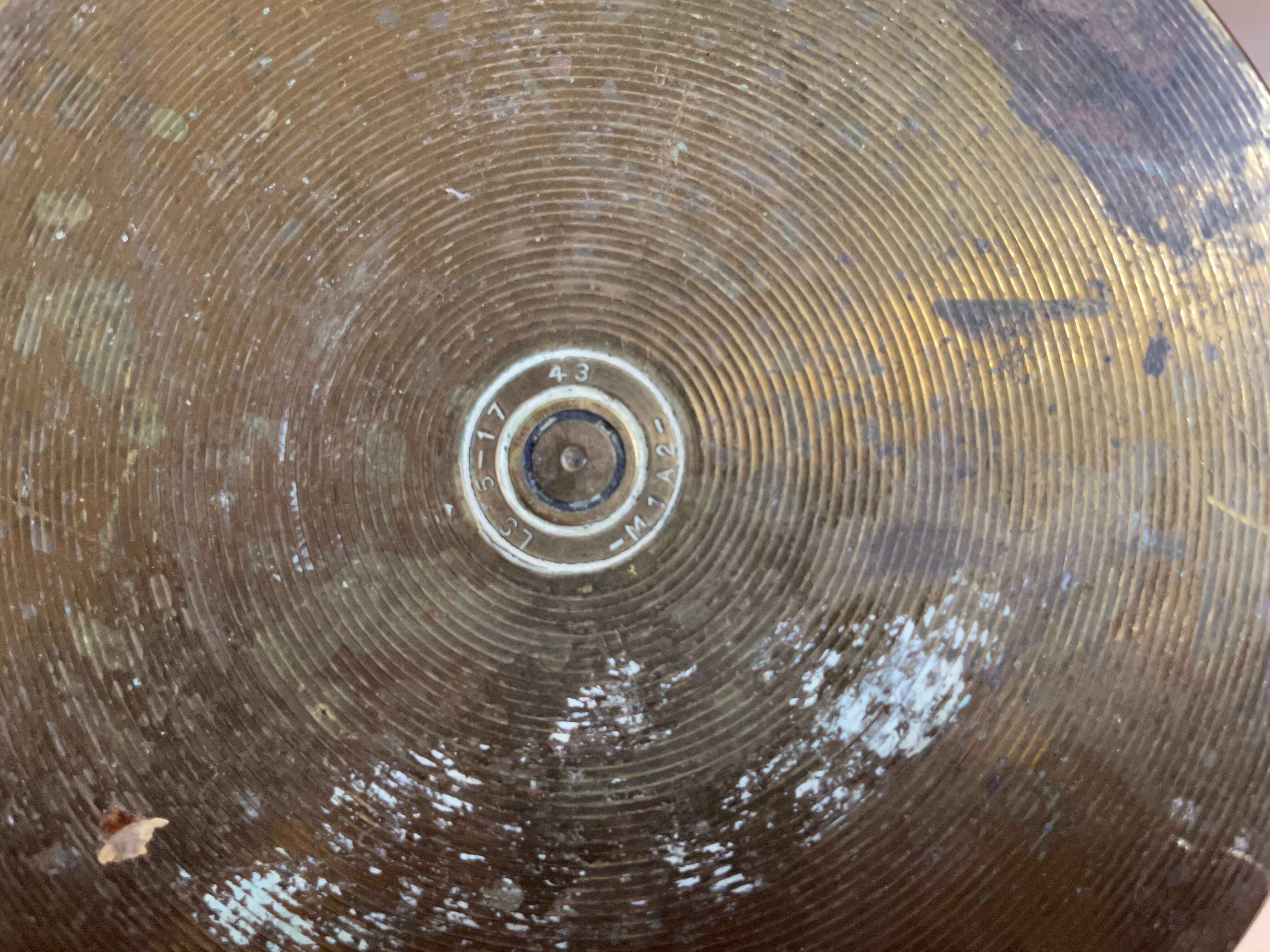 Antique umbrella holder, military shell casing - 2nd World War - 1943 ...