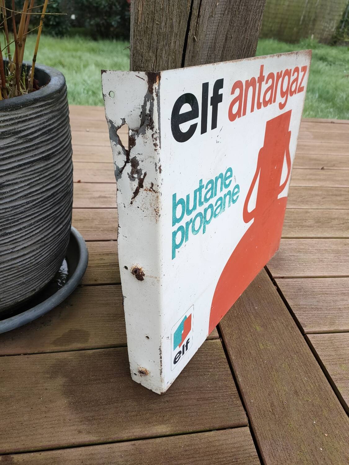 Plaque en tôle Elf Antargaz | Selency