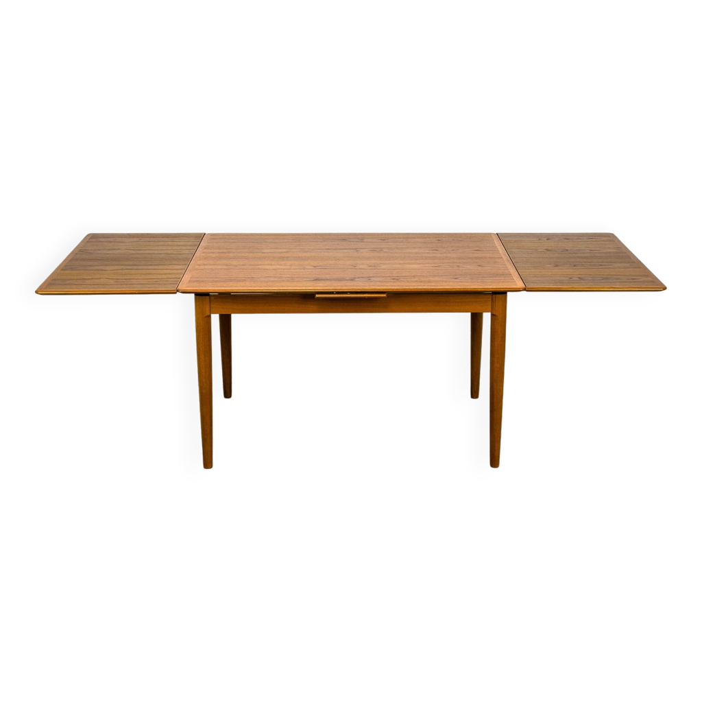 Table à manger extensible en teck, Danemark, années 1960 | Selency