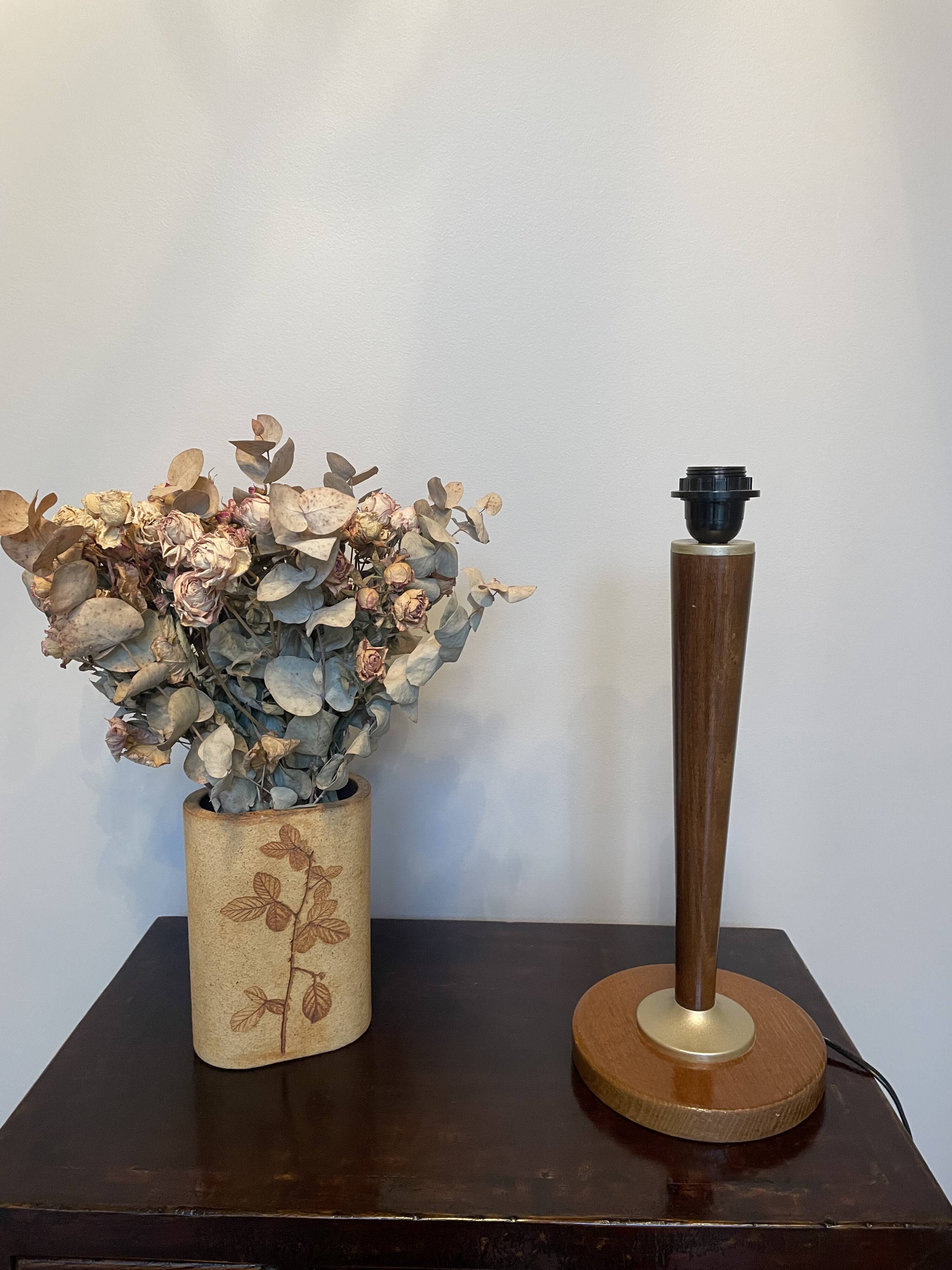 Old art deco wooden lamp stand | Selency