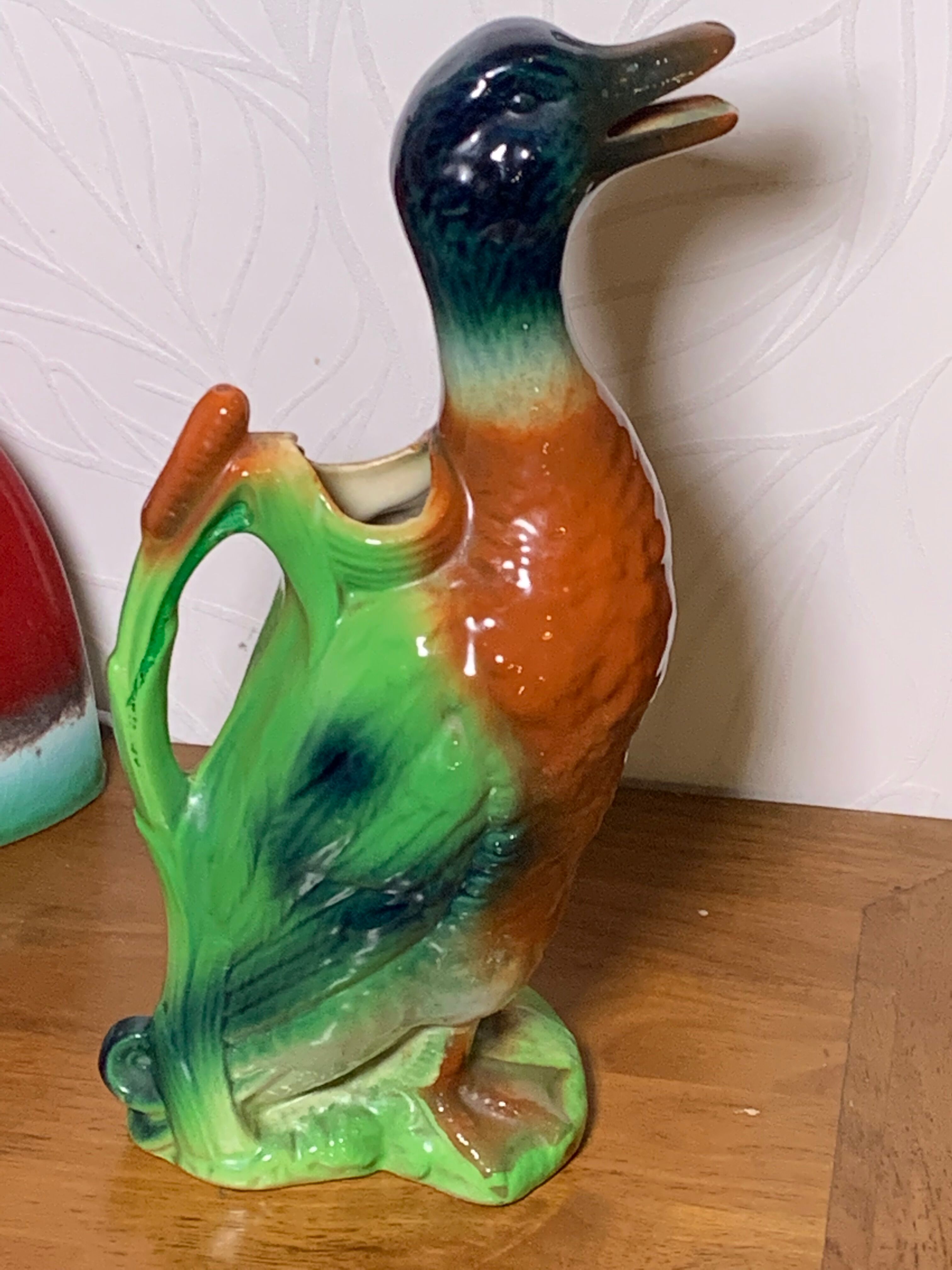 Pichet canard en barbotine céramique émaillée de saint clément made in france vintage et coll ...