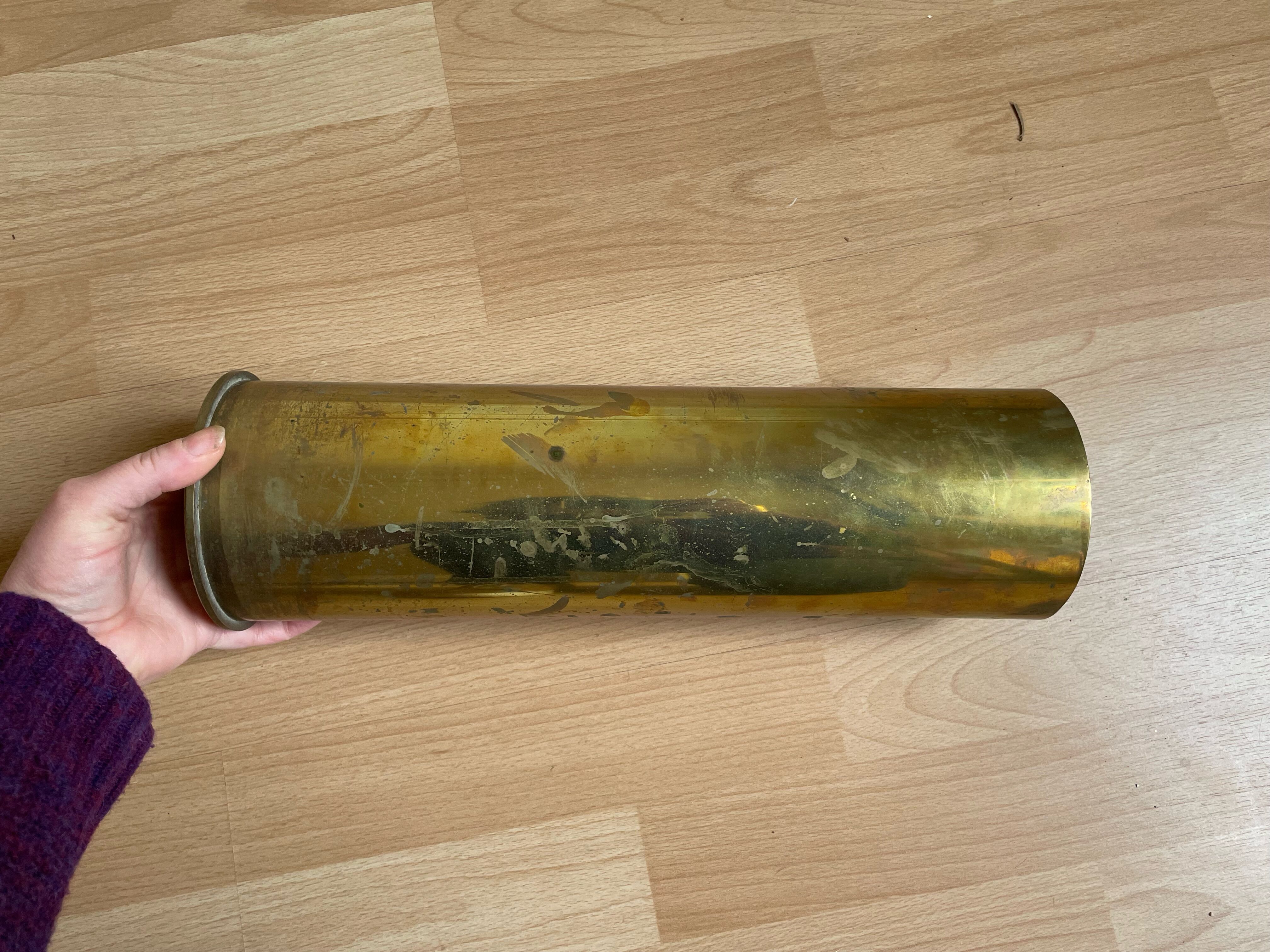Antique umbrella holder, military shell casing - 2nd World War - 1943 ...