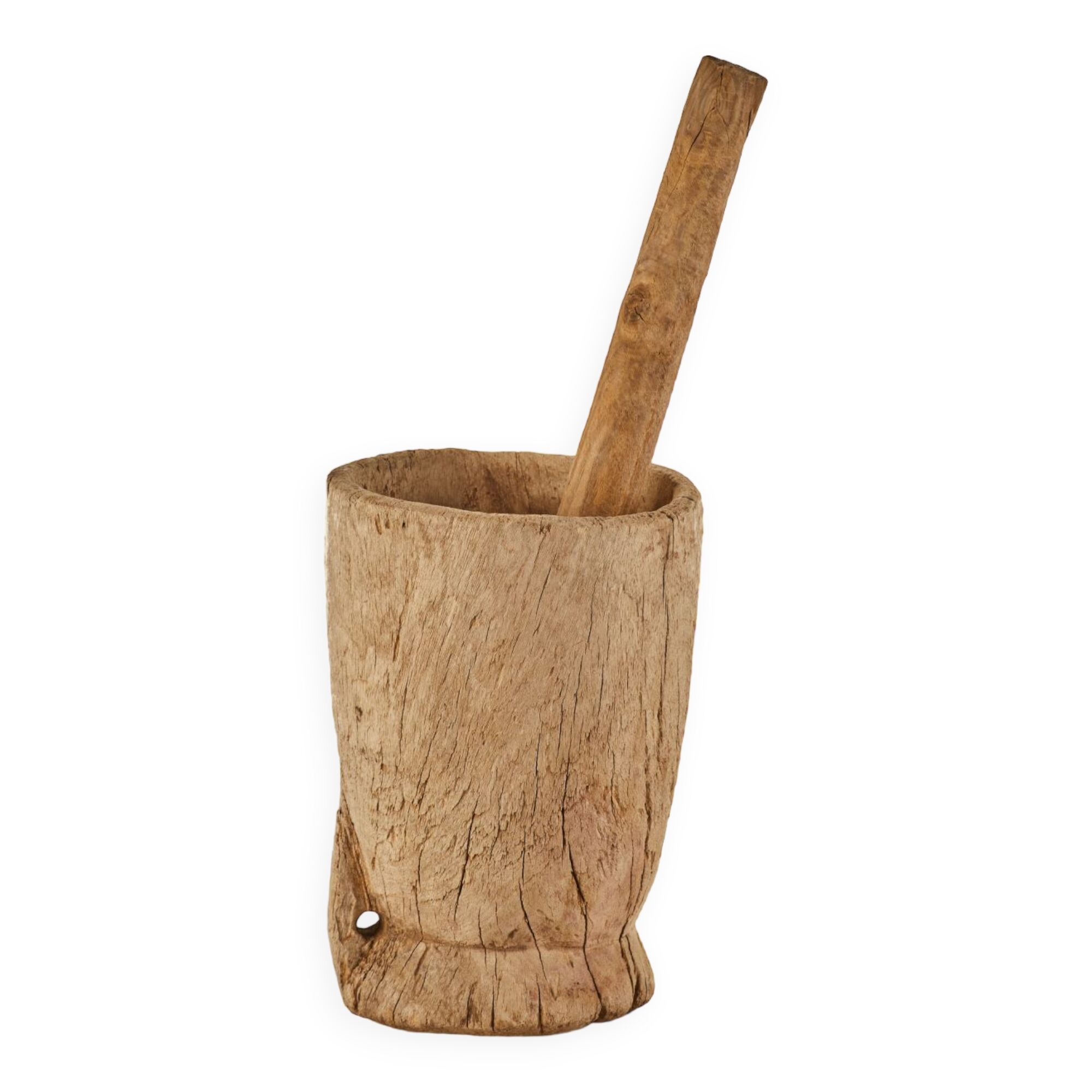 Grand mortier en bois avec pilon | Selency