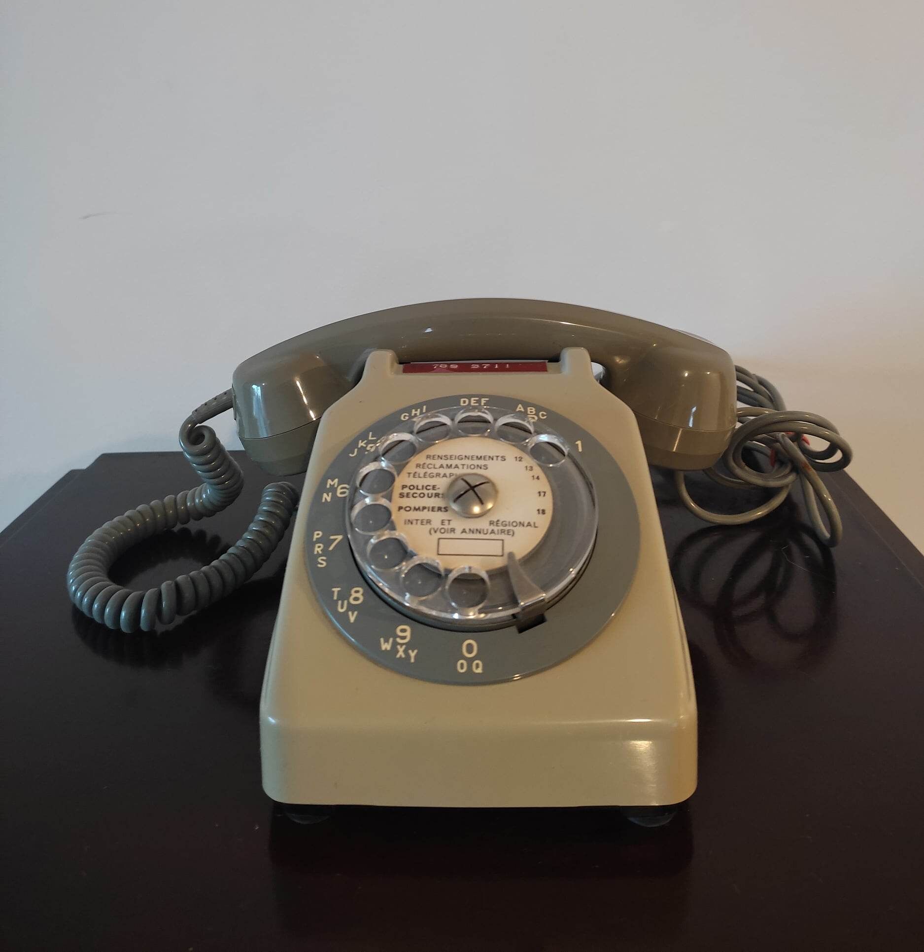 Téléphone à cadran vintage avec écouteur PTT Socotel S63 de 1972 | Selency