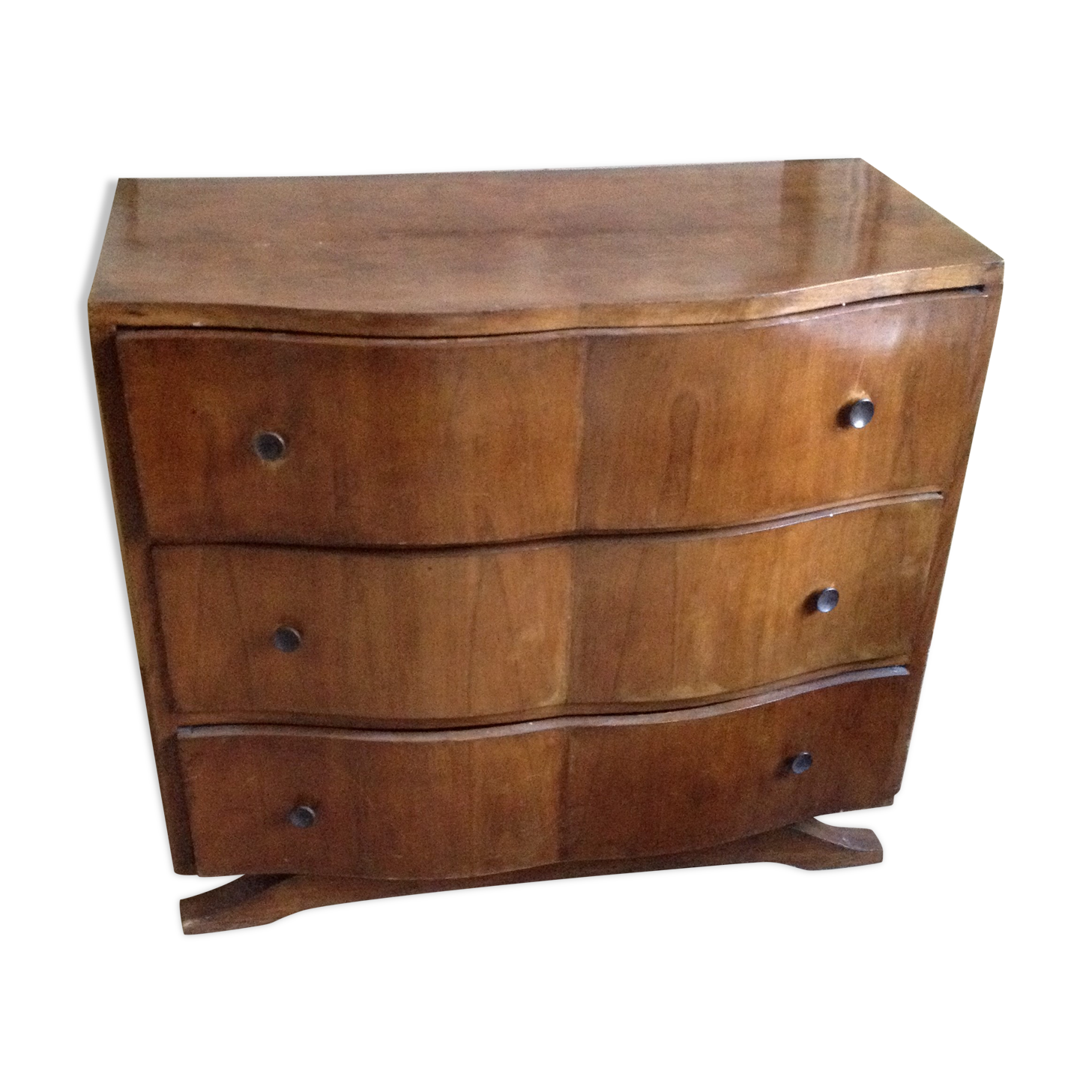 Commode art déco 3 tiroirs galbés | Selency