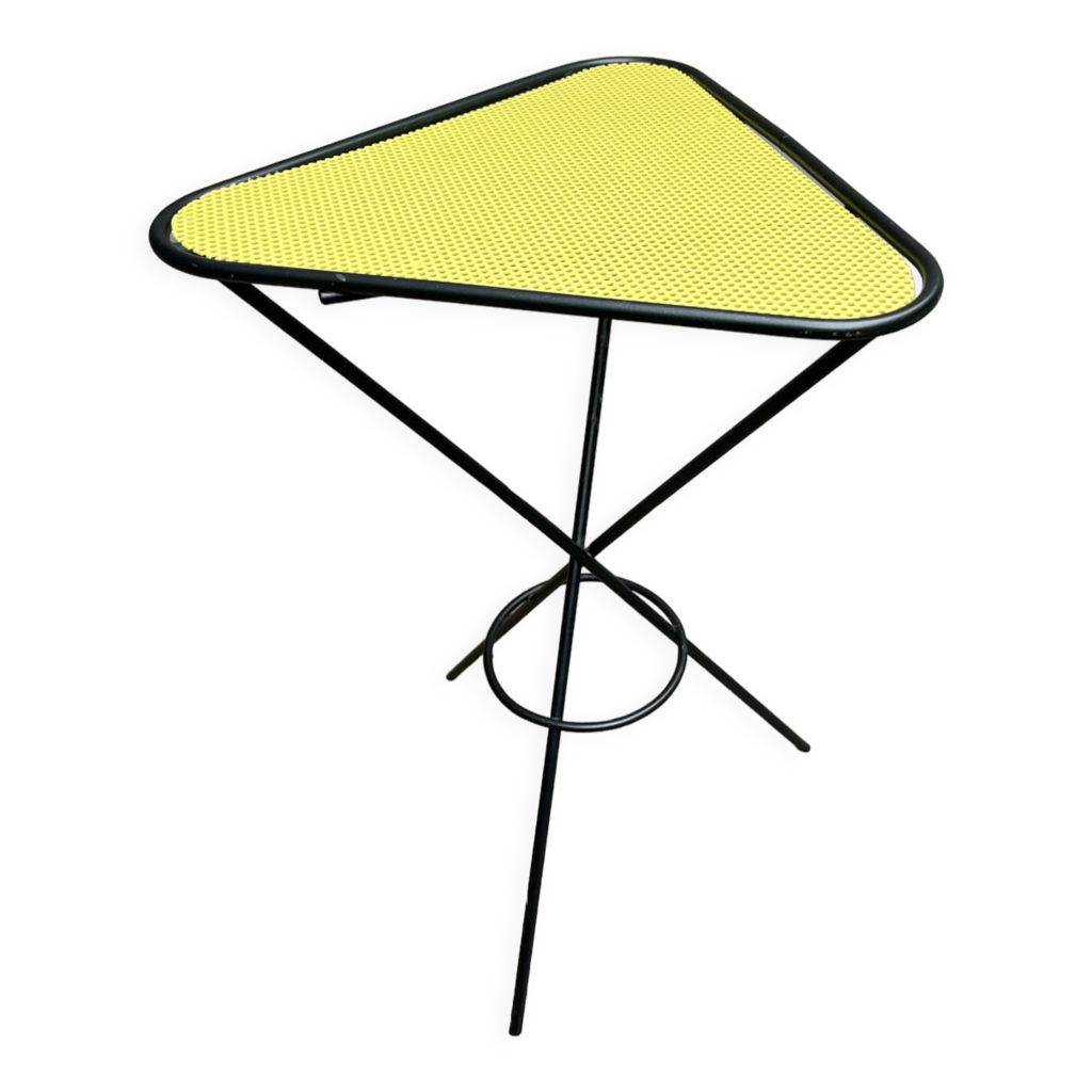 Guéridon métal perforé | Selency