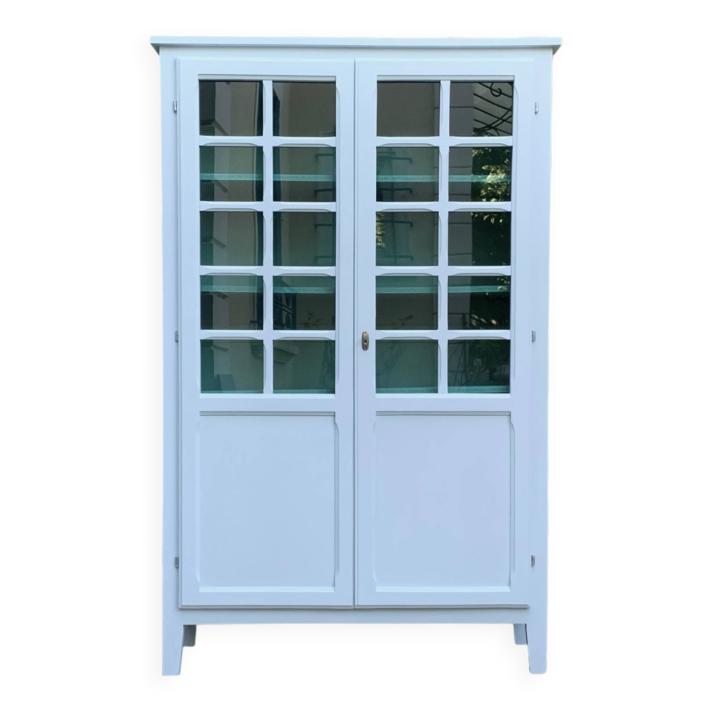 Armoire parisienne vitrée vintage 1960 | Selency