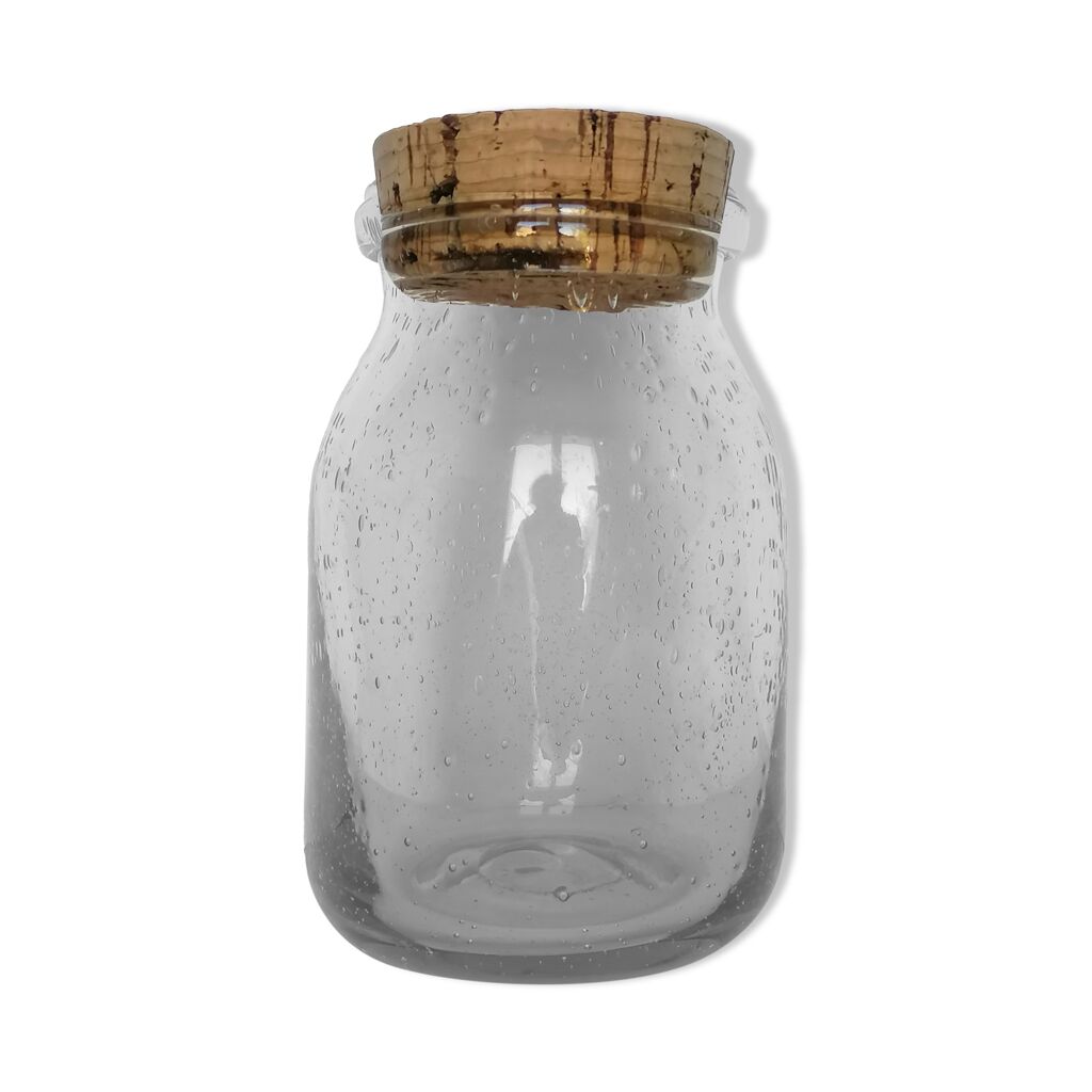 Bocal verre bullé et soufflé | Selency