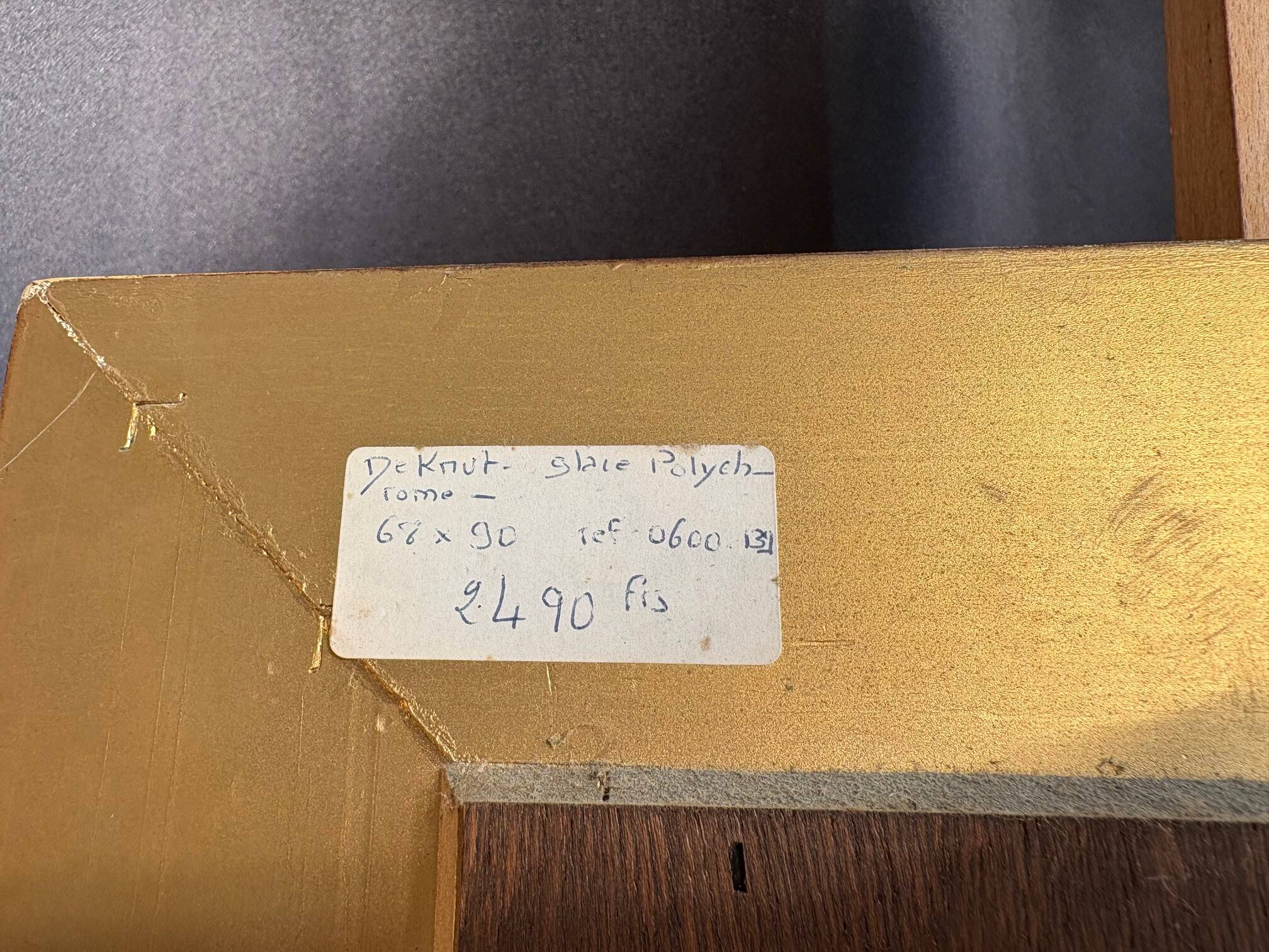 Grand miroir Deknudt "Slate Polychrome" – Belgique, années 1980 | Selency