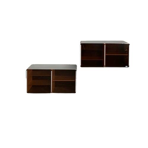 Caisson mural modulable vintage en aluminium — années 60-70 | Selency