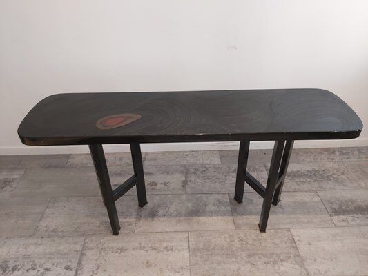 Console vintage en résine noire par Jean Claude Dresse, Belgique, 1970 | Selency