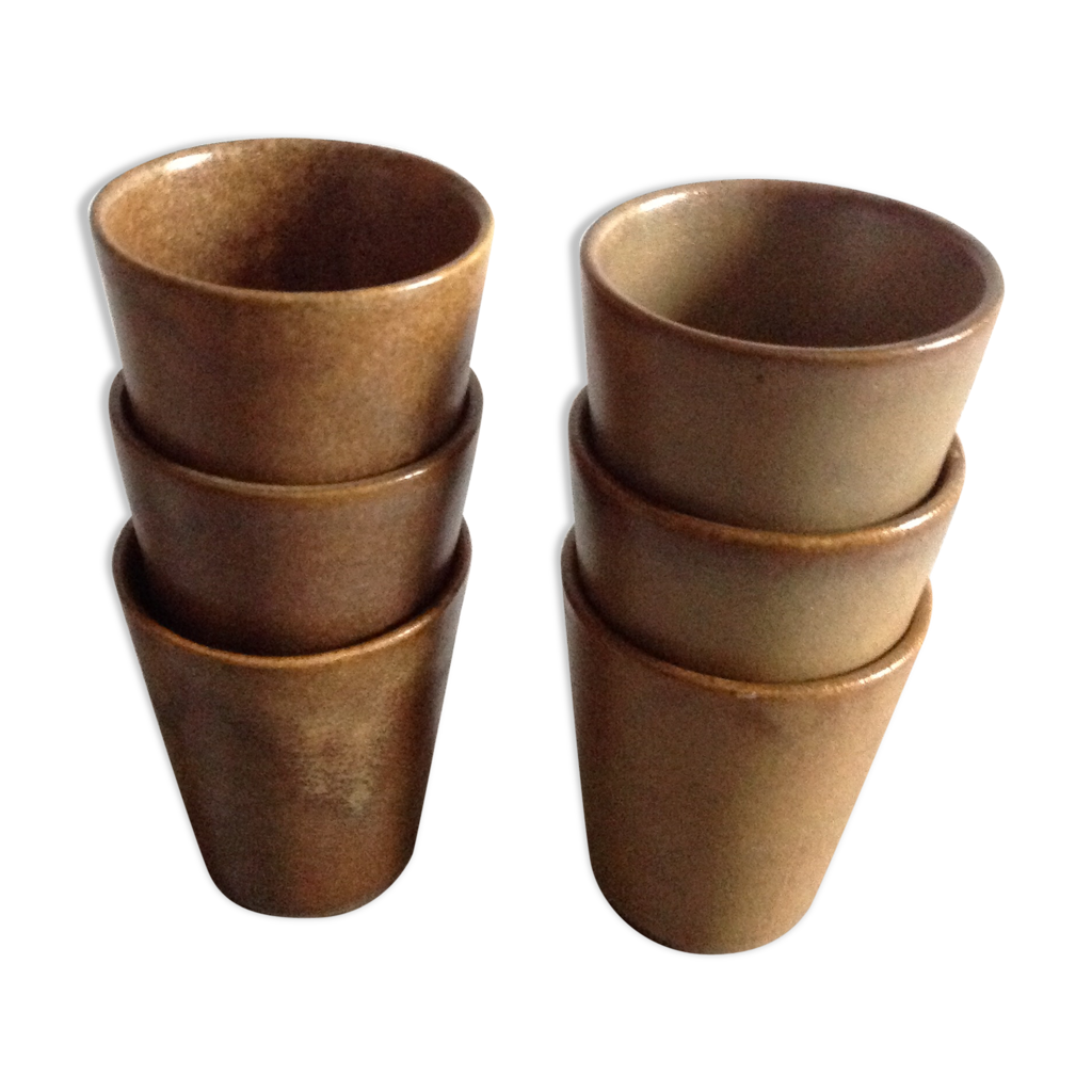 Series of 6 sandstone cups | Selency
