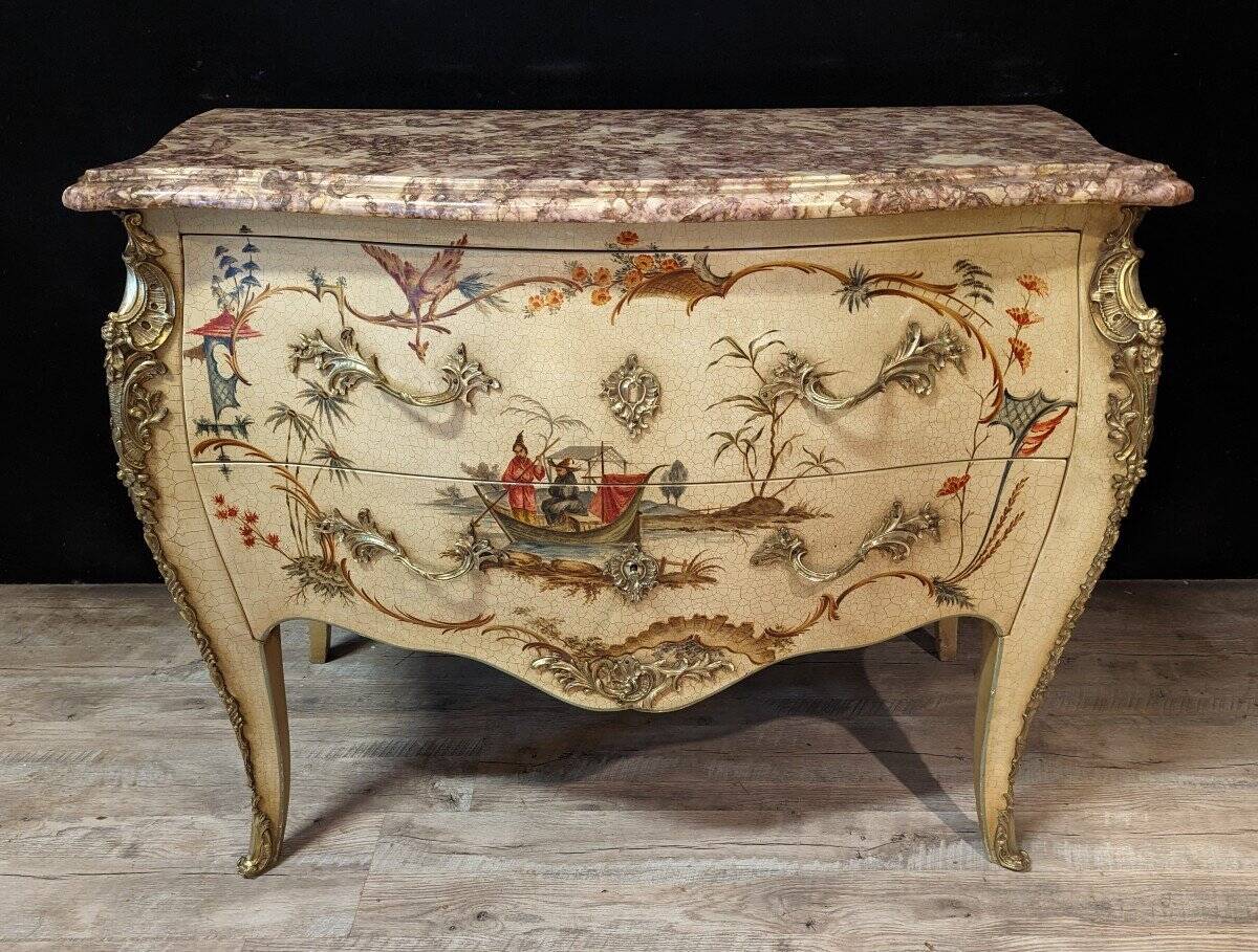 Louis XVI Asian Painted Commode | Selency