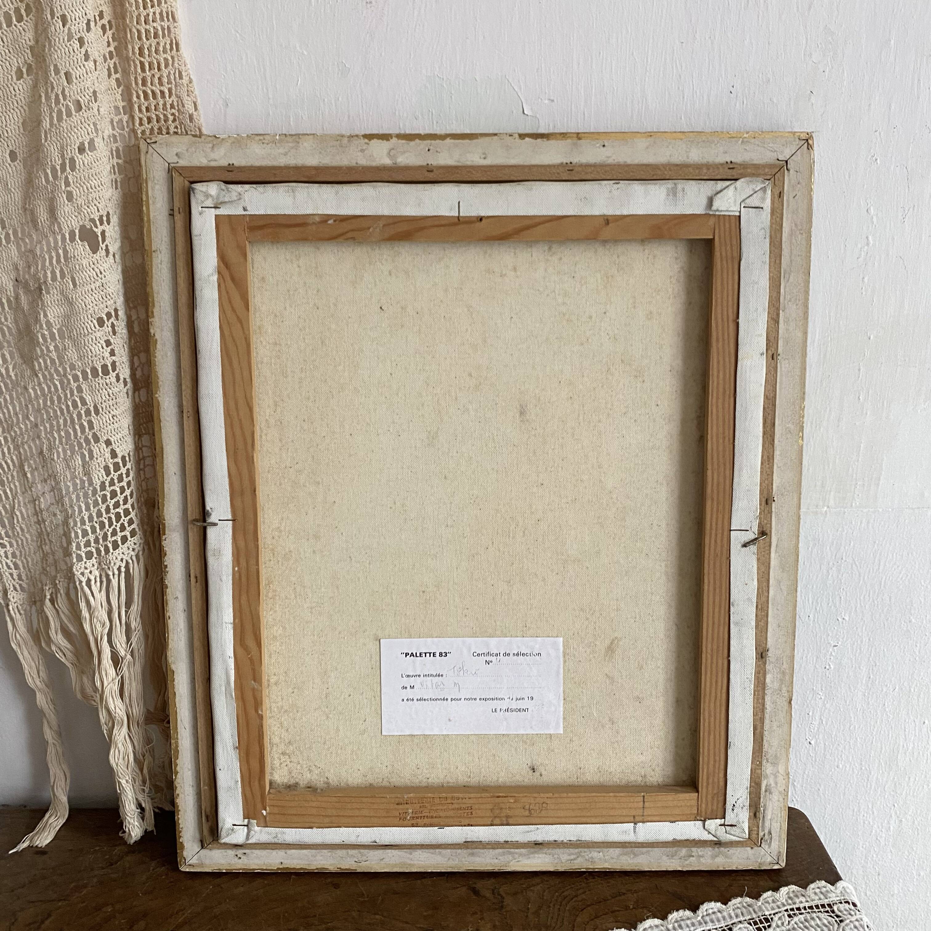 Nature morte bouquet de fleurs chrysanthèmes, huile sur toile | Selency