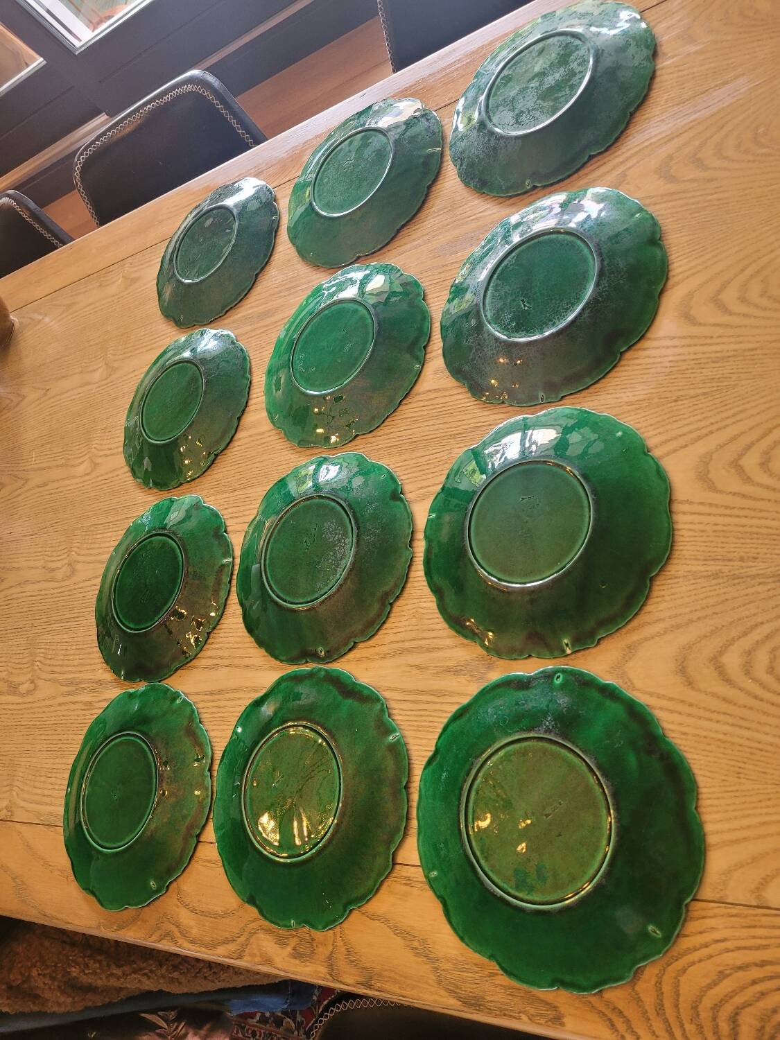 12 assiettes Rigal & Sanejouand faïencerie Clairefontaine en barbotine ...