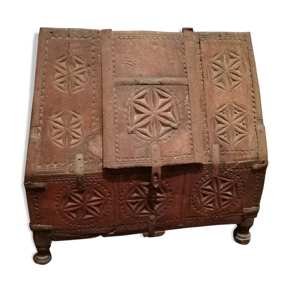 Coffre en bois de mariage venant du Rajasthan | Selency