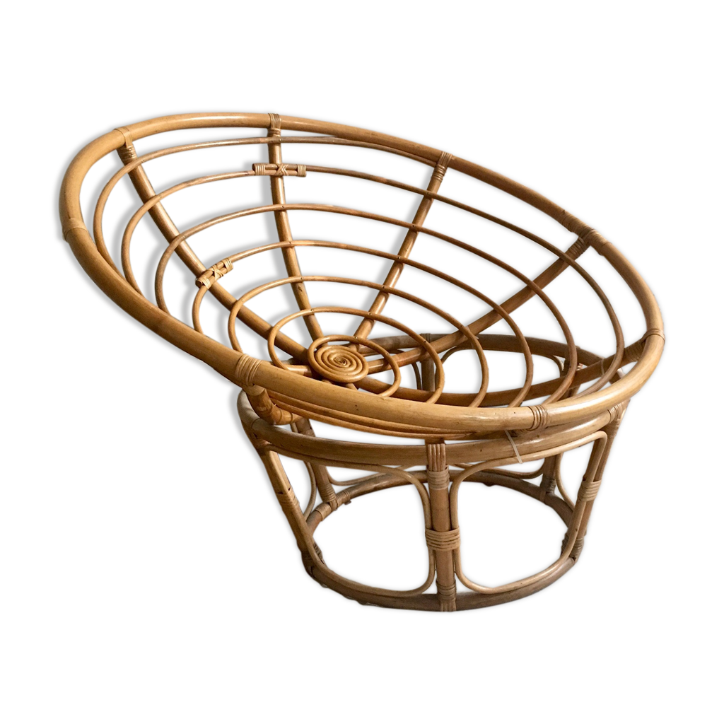 Fauteuil en rotin " papasan" années 90 | Selency
