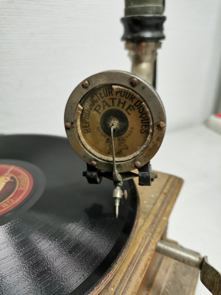 Gramophone à Pavillon - phonographe Pathéphone n°4 pour disque 78 tours ...
