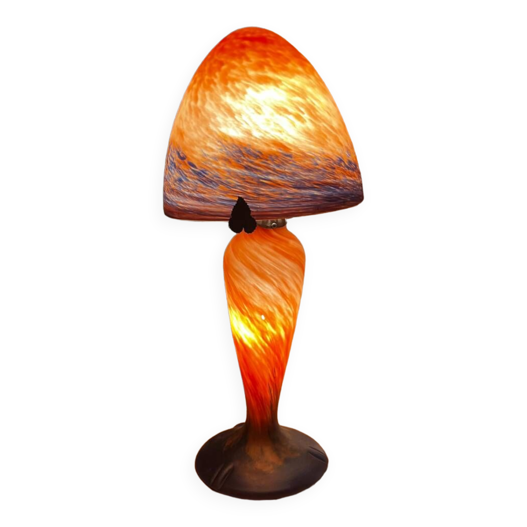 Lampe en pâte de verre signée le verre Français | Selency