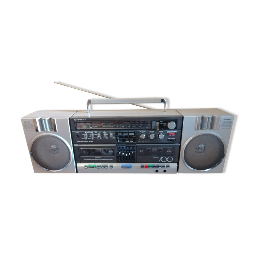 Radio station sharp - boombox ghettoblaster model gf-700z | Selency