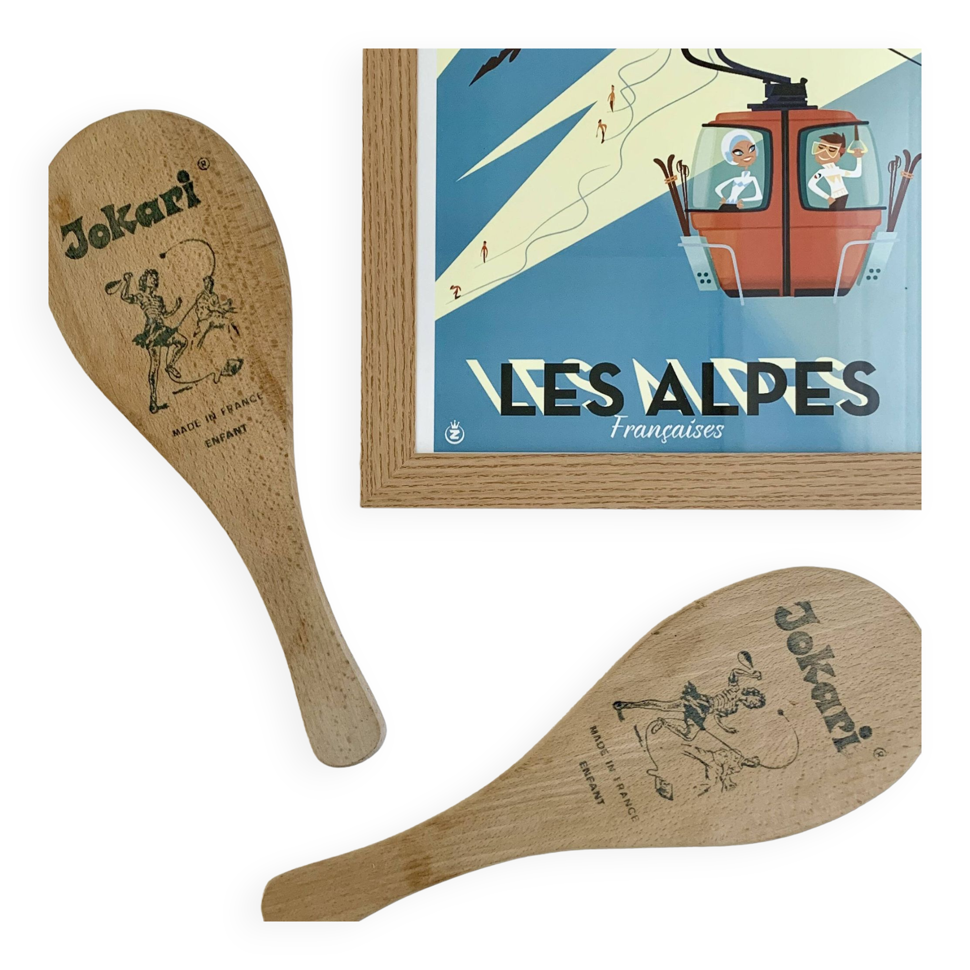 Ancienne paire de raquettes de Jokari | Selency