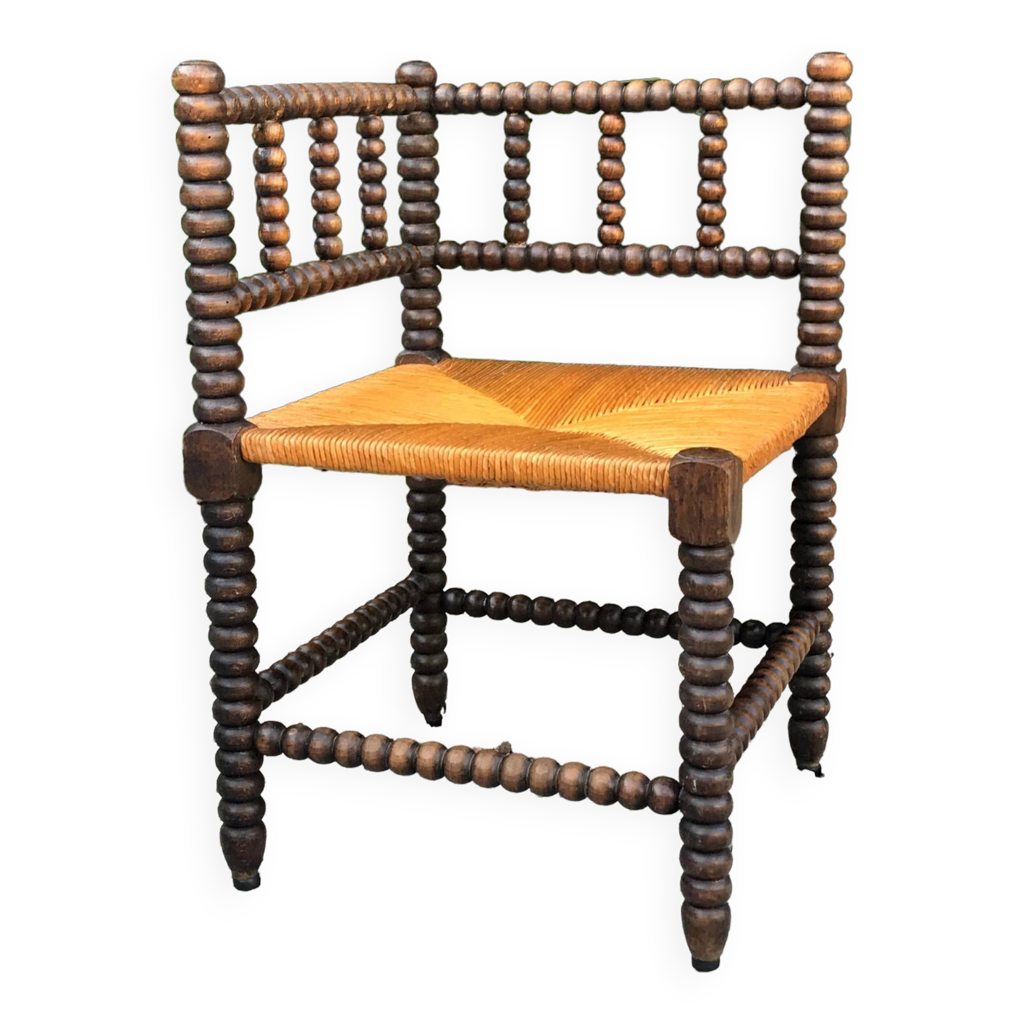 Chaise Art Déco en bois tourné années 1930 | Selency