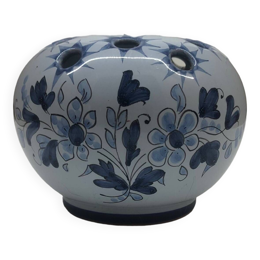 Vase pique fleur en céramique de Nevers JM Montagnon | Selency