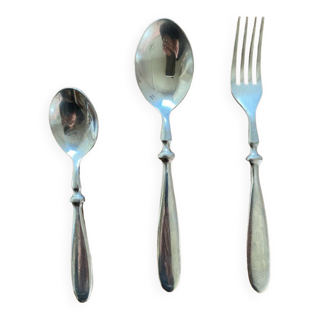 Couverts inox massif années 80. | Selency