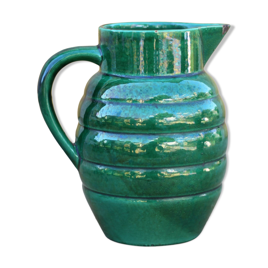 Pichet St Clément France Lorraine 869 , pichet vert, pichet céramique | Selency