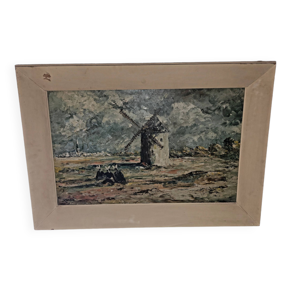 Tableau néo-impressionniste - Pierre Arnaud - Huile sur panneau - Vue ...