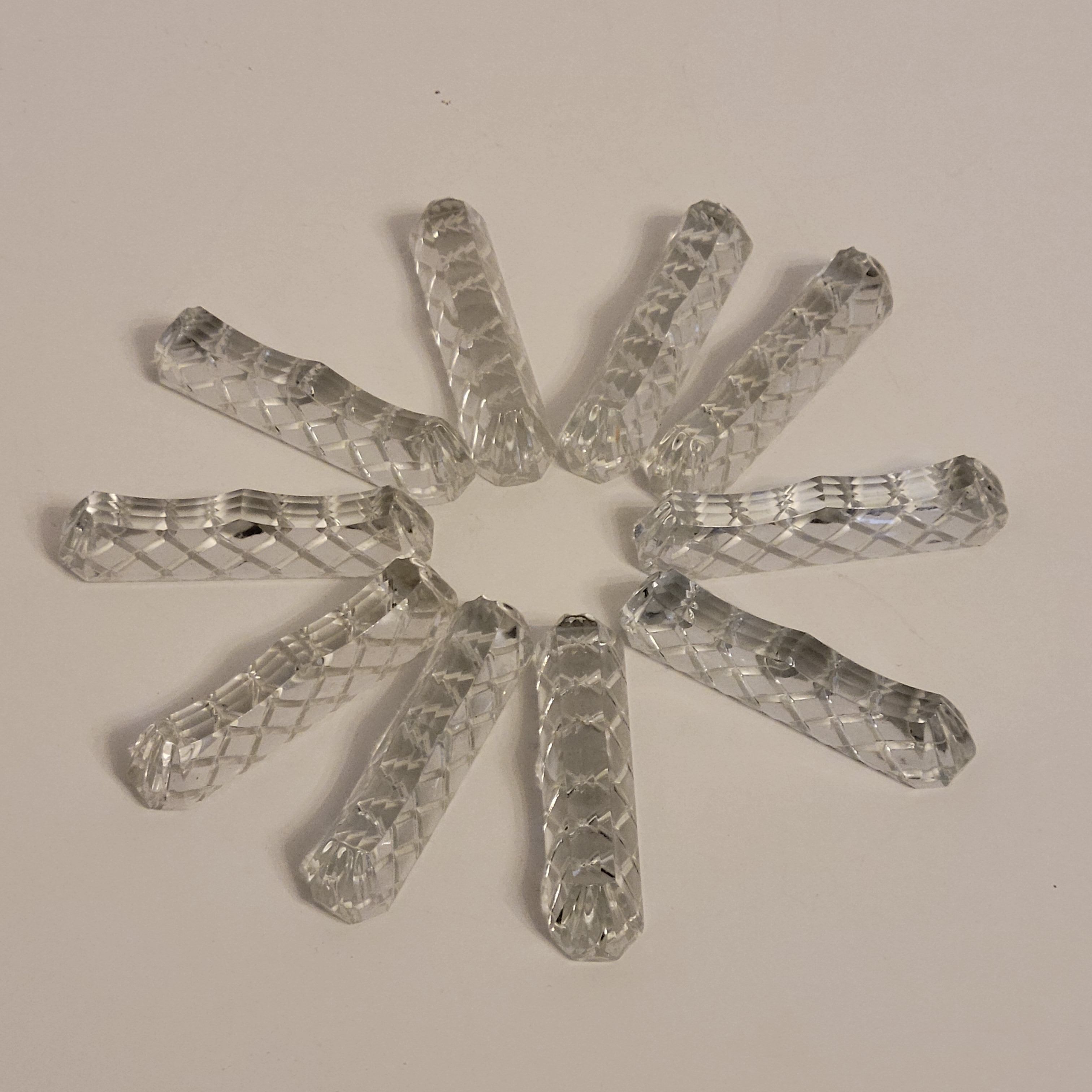 10 repose couteaux en cristal à croisillons | Selency