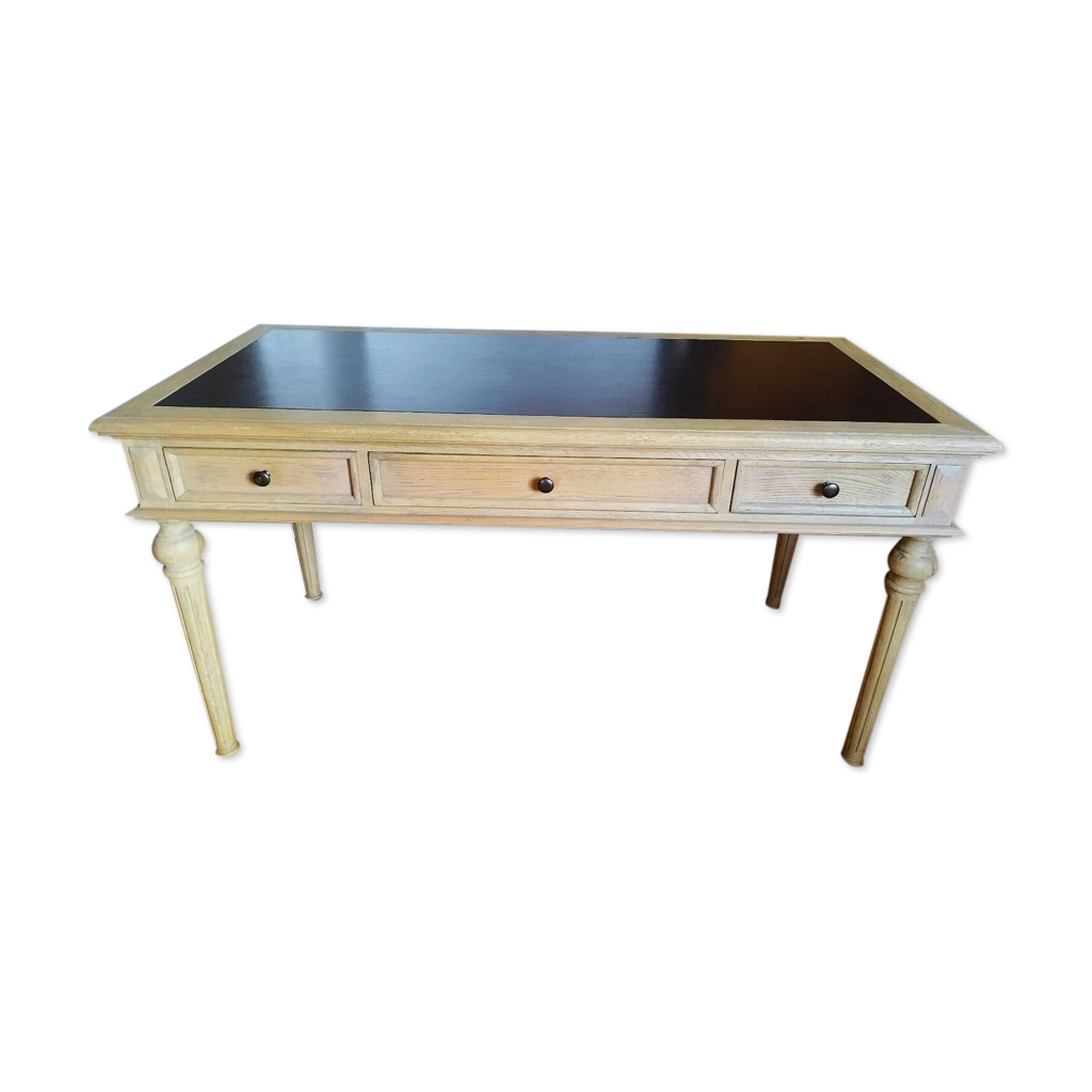 Bureau Directoire chêne naturel massif, esprit contemporain, | Selency