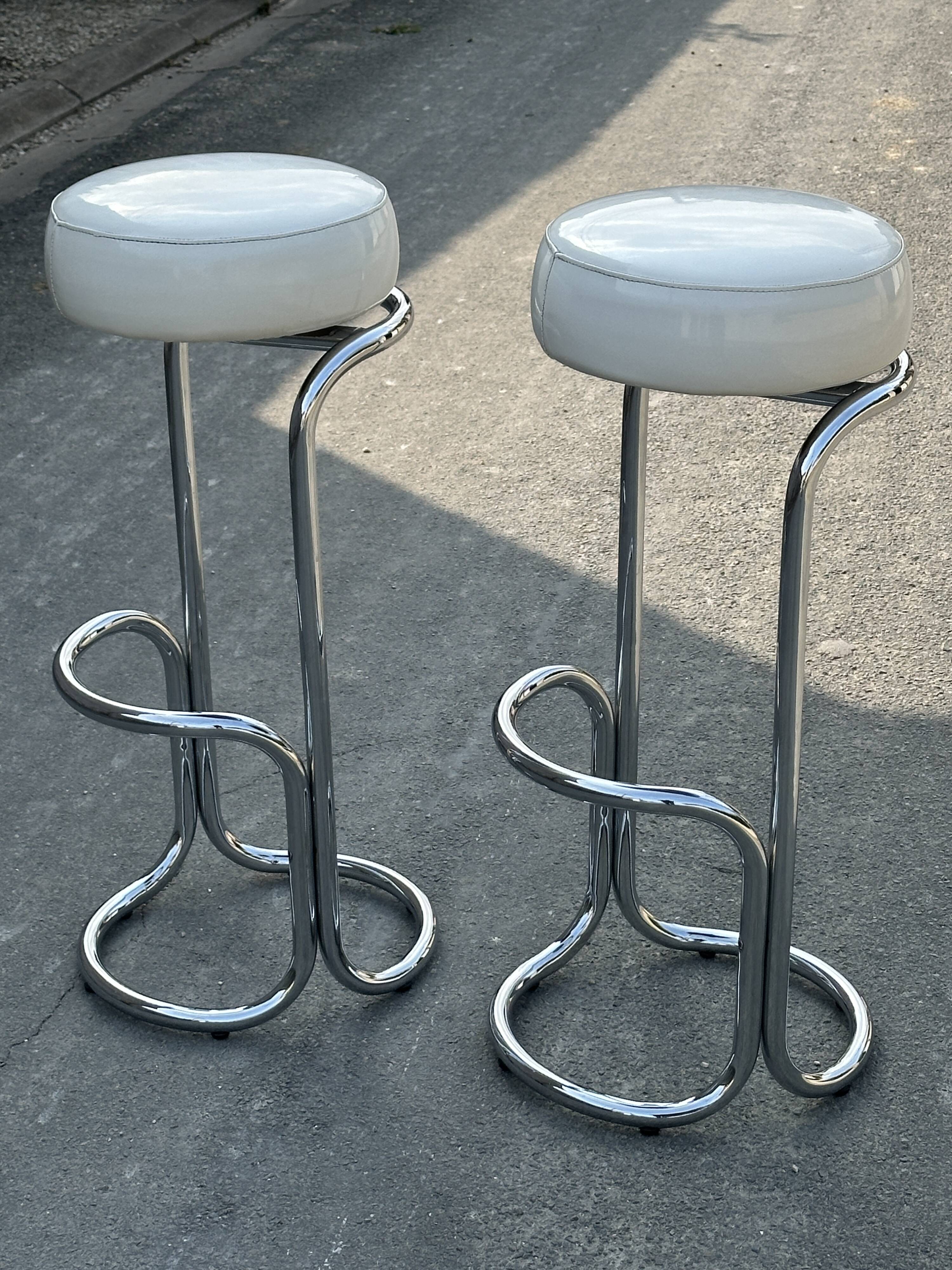 Pair of vintage 70s design bar stools | Selency
