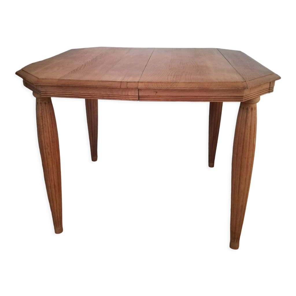 Table art déco en chêne massif extensible | Selency