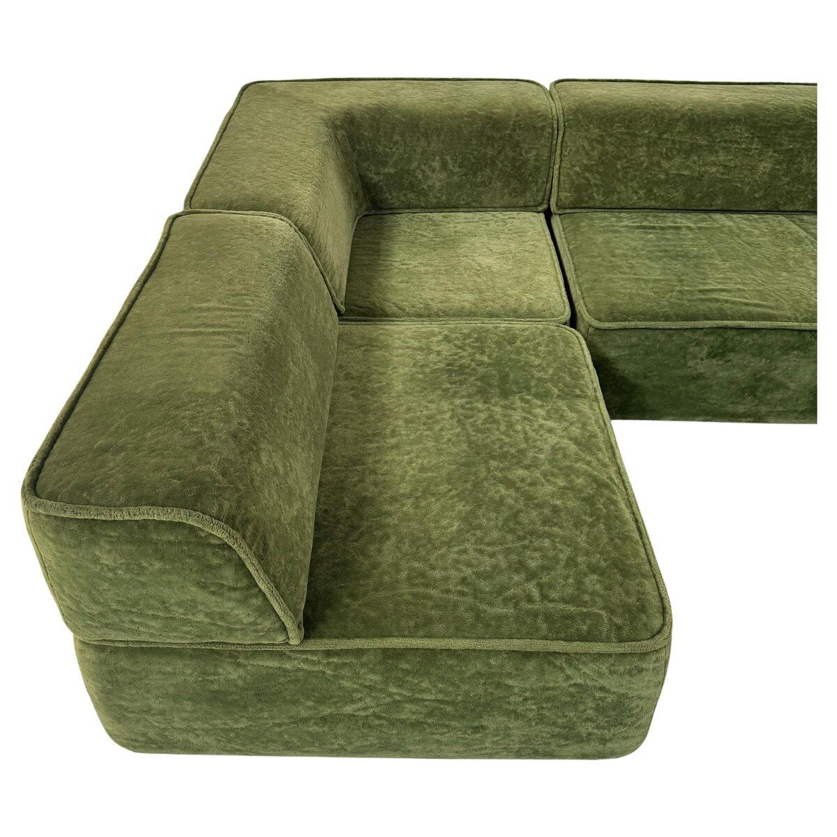Canapé modulable vintage suisse Trio en tissu vert par Team Form AG ...