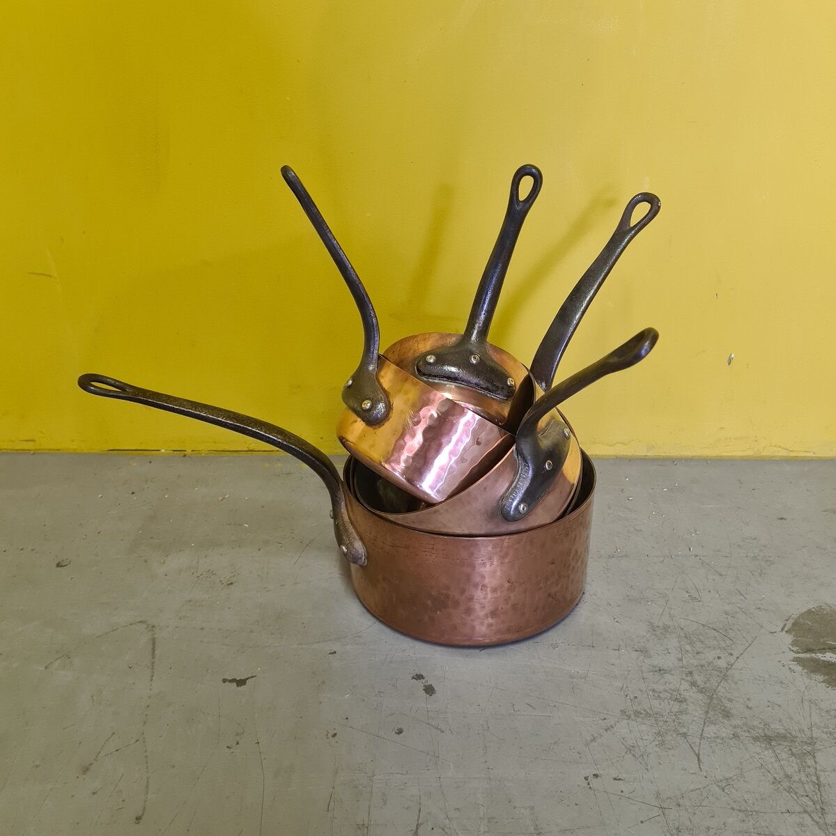 Ensemble d’ustensiles de cuisine en cuivre français de 5 pièces 20ème ...