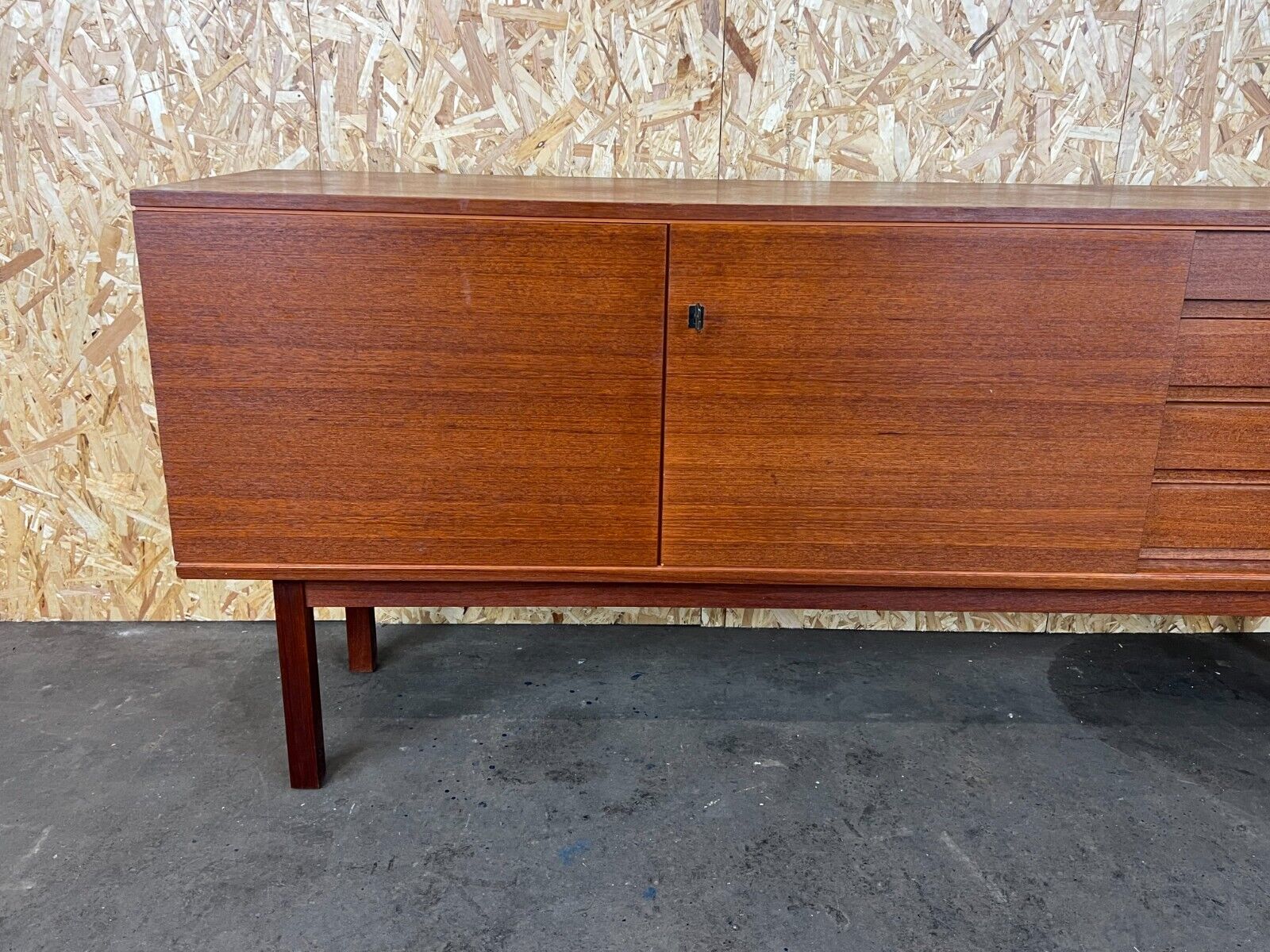 60s 70s teak sideboard Credenza cabinet Bartels Danish Modern Design ...