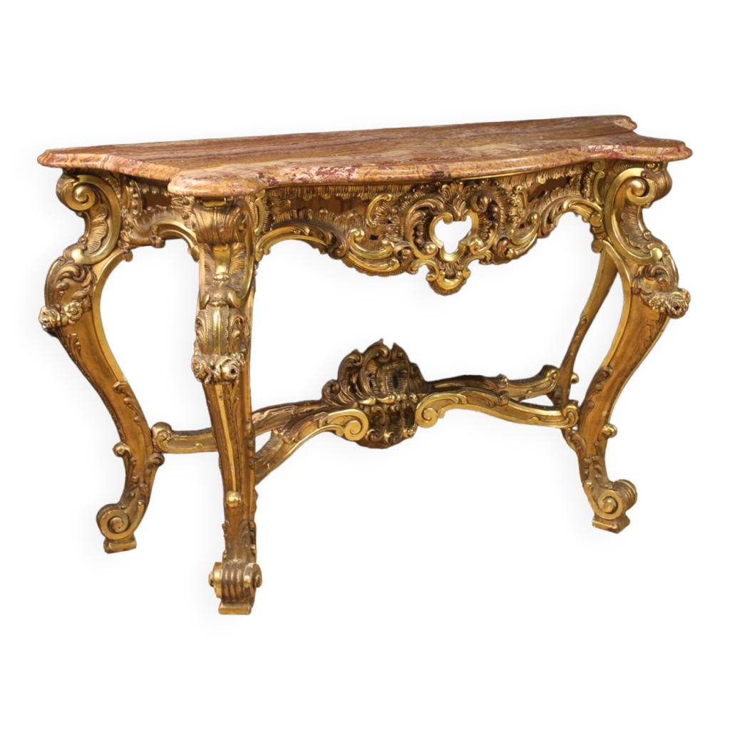 Grande console dorée de style Napoléon III | Selency