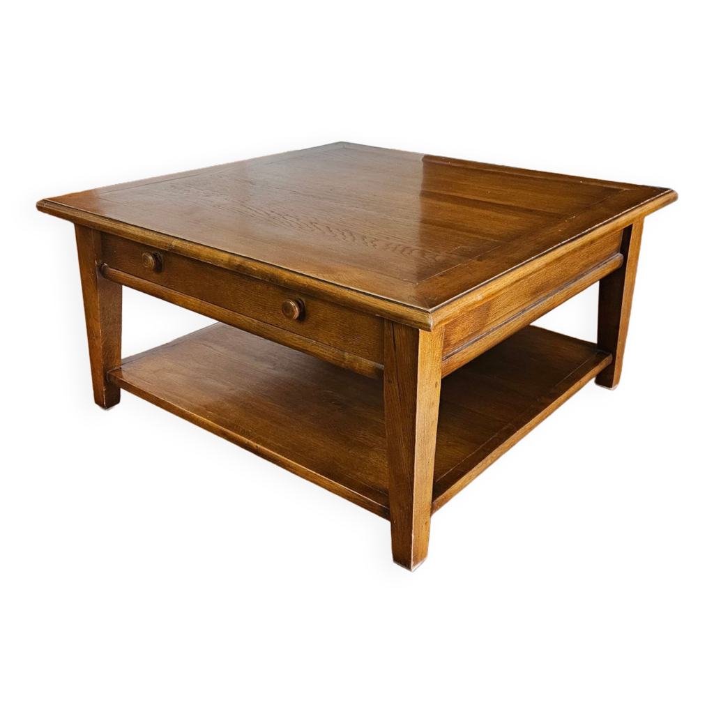 Table basse carrée en chêne massif | Selency