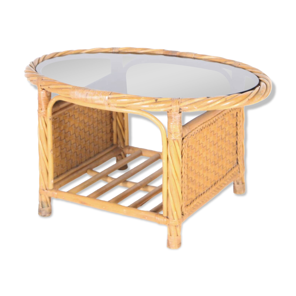 Table basse en rotin | Selency